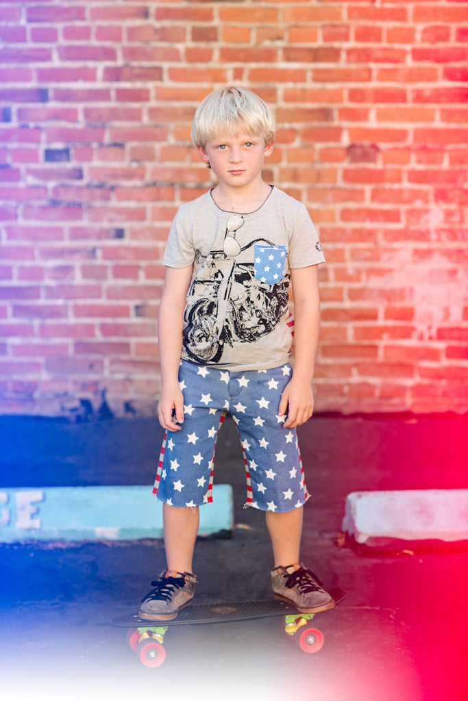 Stars and Stripes Motorcycle Bodysuit by: Mini Shatsu